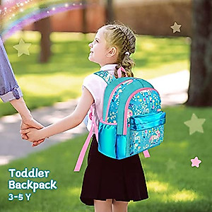 Neragron Toddler Backpack, Preschool Toddler Backpack for Kindergarten Elementary Kids 3-6, Mini Backpacks with Adjustable Padded Shoulder Straps(14 IN