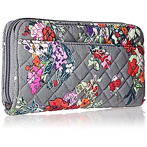 Vera Bradley Women's Cotton Accordion Wristlet With RFID Protection, Hope Blooms - Recycled Cotton, One Size