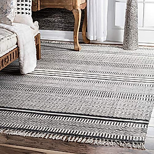 nuLOOM Raina Flatweave Area Rug, 3' x 5', Grey