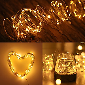 Outdoor Solar String Lights 2 Pack 33ft 100 LED Fairy Lights Waterproof Copper Wire 8 Modes Solar Fairy Lights for Bedroom Christmas Party home wedding decorations Garden Indoor Decor warm white