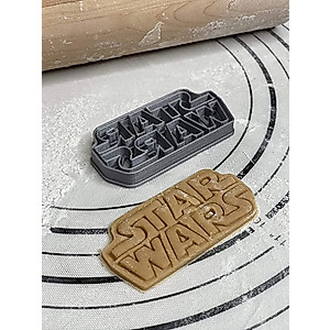 Galaxy Wars Logo Cookie Cutter & Mold (XL Size, 2”x4.1” Inch-Scale) Produced by 3D Kitchen Art