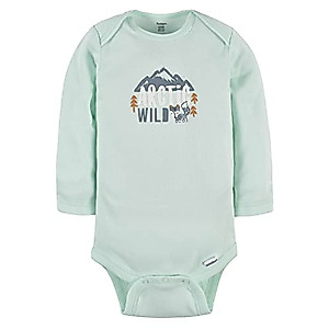 Gerber Baby Boys 3-Pack Long Sleeve Onesies Bodysuit Fox 0-3 Months