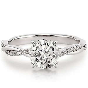 1.16 Carat (ctw) moissanite engagement rings for women - 18K ring moissanite rings-9