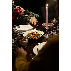 Topsics 10 Inch Pink Taper Candle Set of 4, Purple Taper Candles Candlesticks for Mother's Day, Valentine's Day, Unscented Smokeless Long Tall Tapered Candles for Party, Wedding