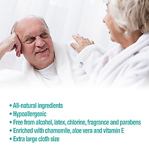 AWOW Wipes for Adults - Natural 200 Large Body Wipes for Adults Bathing, Adult Wipes for Incontinence, Unscented Bath Wipes for Adults No Rinse, 50 Count (Pack of 4)