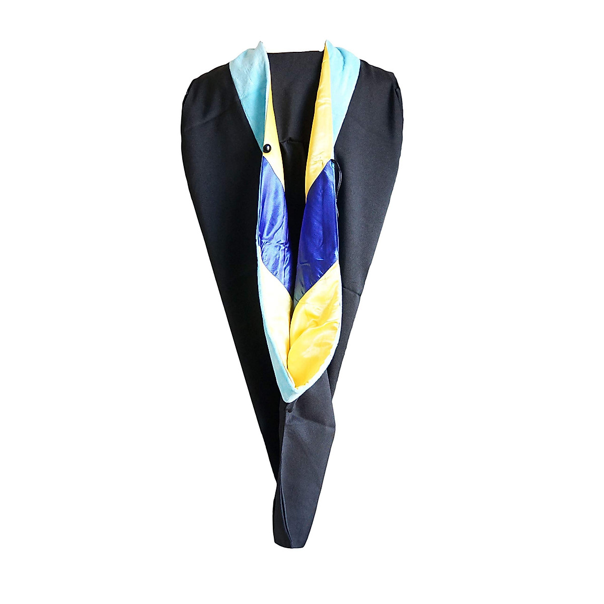 GRADWYSE Education Master Hood Graduation Master Degree Hood, Various College Colors Available Light Blue (Gold/Blue)