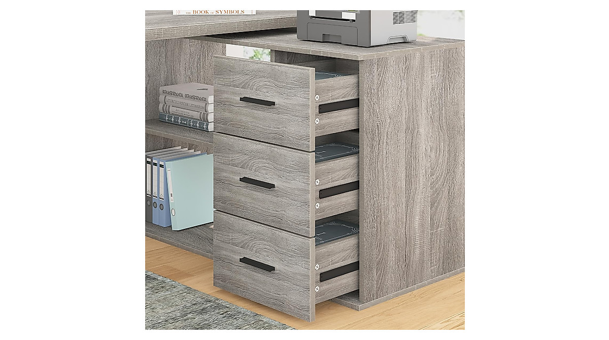 HSH 360° Rotating L Shaped Desk for Home Office