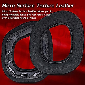 HS80 Ear Pads Compatible with HS80 Headset I Thicker Enhanced Memory Foam - More Breathable Comfort Micro Surface Texture Leather by DIMOST