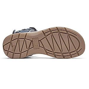 Rockport Women's Trail Tech Sandal, Blue Slate ECO Washable, 7.5