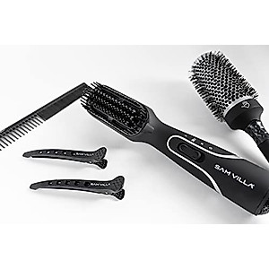 Sam Villa Pro Results 3-in-1 Blow Dryer Brush Straightener & Blowout Brush