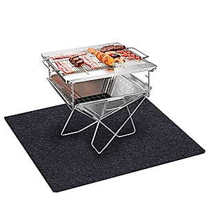Gas Grill Mat,BBQ Grilling Gear for Gas/Absorbent Grill Pad Lightweight Washable Floor Mat to Protect Decks and Patios from Grease Splatter,Against Damage and Oil Stains or Grease Spills (36”×60“)