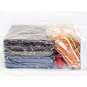Clear Vinyl Zippered Storage Bags 15 x 18 x 7 Inch 10-Pack