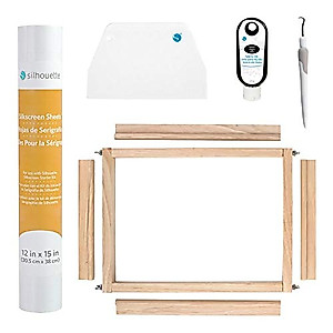 Silhouette Silkscreen Ultimate Bundle Includes Silkscreen Starter Kit with 6 Bonus Sheets of Heat Transfer Material and a 30 Day Trial to Smart-Silhouette