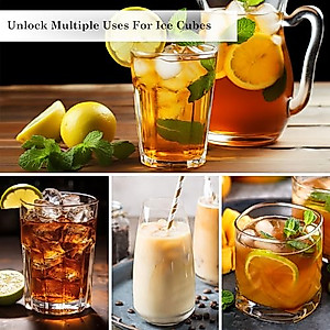 Small Ice Cube Tray for Freezer: FDDAI Easy Release Ice Cube Maker - Stackable Cubed Ice Trays and Bin - Making Tiny Honeycomb Icecubes
