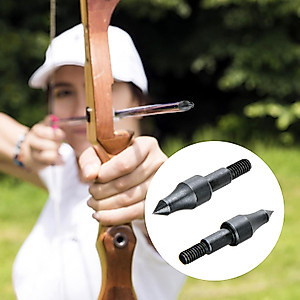 Cosmos 12 Pcs Screw-in Archery Bullet Points Arrow Tips Archery Target Practice Hunting Arrow Points for Recurve, Compound Bow, Crossbow, 100 Grain Each