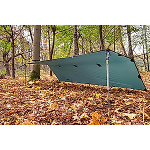 DD Hammocks - DD SuperLight Tarp S (9ft x 5ft) - 100% Waterproof Ripstop Nylon Compact Ultralight & Multifunctional Rainfly Tarp Tent Bivvi Cover for Camping Hiking Bikepacking & Day Shelter