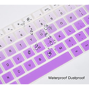 Keyboard Cover for 16" Dell Inspiron 16 5630 5620 5625 7620 7630, Dell Latitude 3320 3420 14", Dell Inspiron 14 5430 5410 5415 5418 5420 5425 7415 7420 7425 7430, Inspiron 13 5310 5320,Ombre Purple