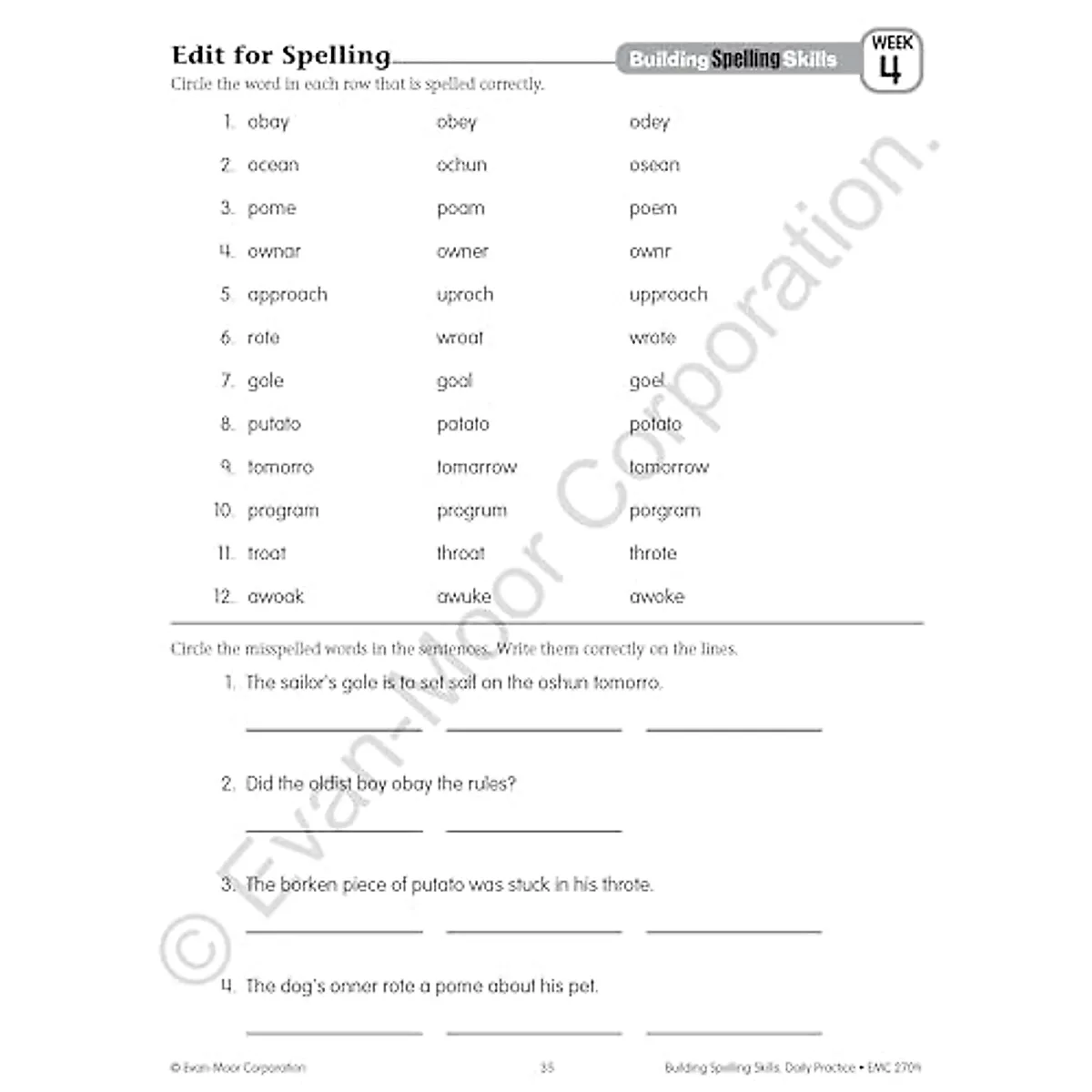 Evan-Moor Building Spelling Skills, Grade 5 - Homeschooling & Classroom Resource Workbook, Reproducible Worksheets, Teaching Edition, Spelling Strategies, Reading and Writing Skills