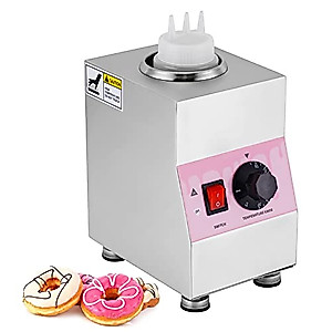 Electric Cheese Sauce Warmer Hot Fudge Warmer Dispenser Nacho Cheese Dispenser Jam Heat Preservation Machine with 650ml Bottle, 30-85℃ Adjustable 110V (1 Bucket)