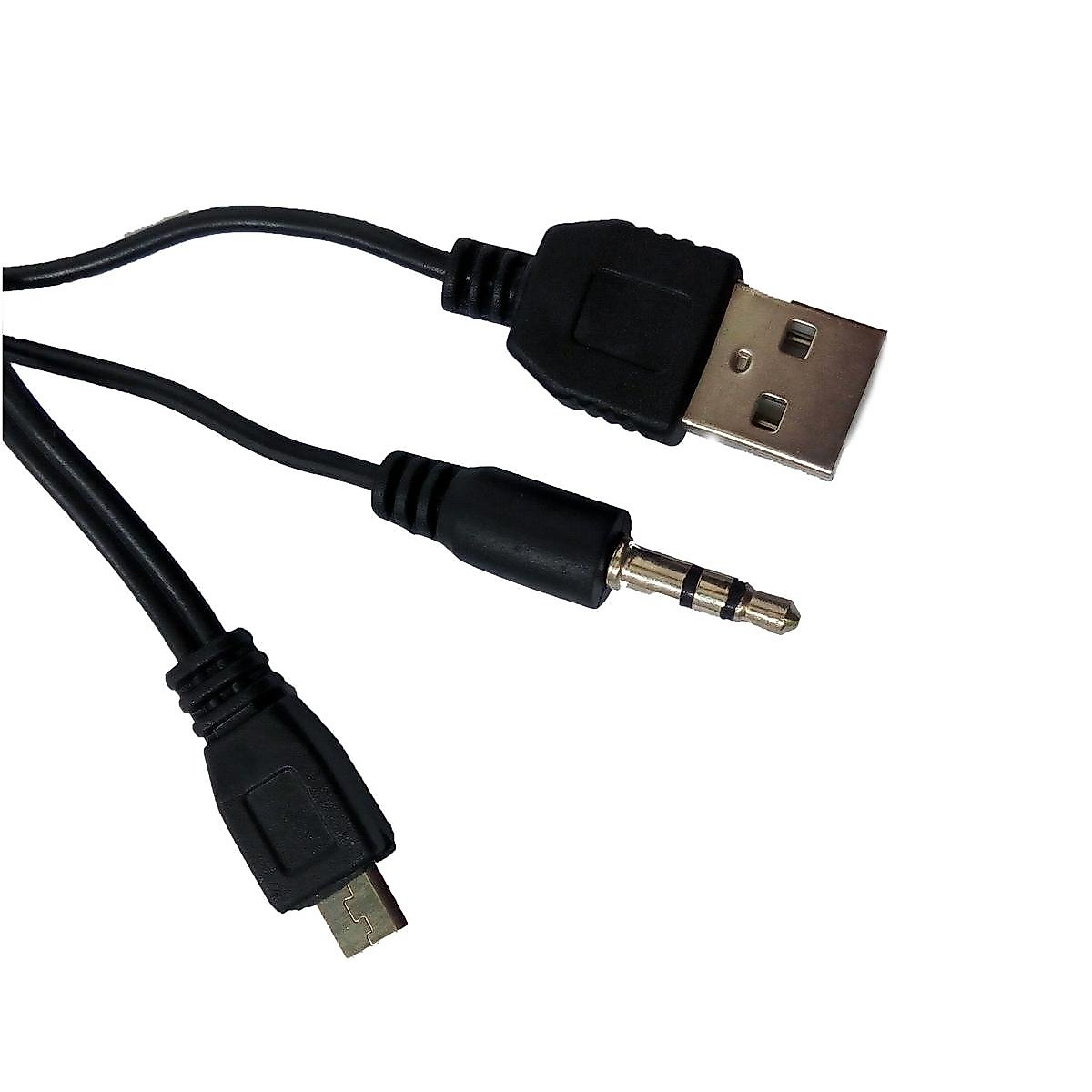 DEEIRAO 1x Micro USB 5pin to 3.5mm Audio Port Cable and USB-A Charge Cord for Bluetooth Speaker (Micro USB)