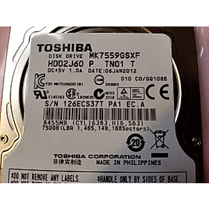 MK7559GSXF, C0/GQ108B, HDD2J60 P TN01 T, Toshiba 750GB SATA 2.5 Hard Drive (Certified Refurbished)