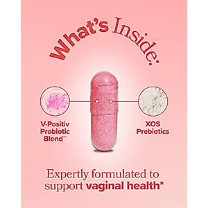 URO Vaginal Probiotics for Women pH Balance with Prebiotics & Lactobacillus Probiotic Blend - Women's Vaginal Health Supplement - Promotes Healthy Vaginal Odor & Vaginal Flora, 60 Count (Pack of 1)