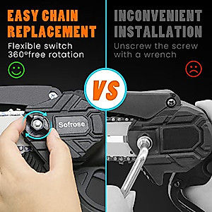 6 Inch Mini Chainsaw Sofrose Cordless Chainsaw with Auto-Oil System 2X 2.0Ah Batteries One-Handed Electric Chain Saw Electric Pruning Chainsaw for Wood Cutting Garden Logging Trimming Branch