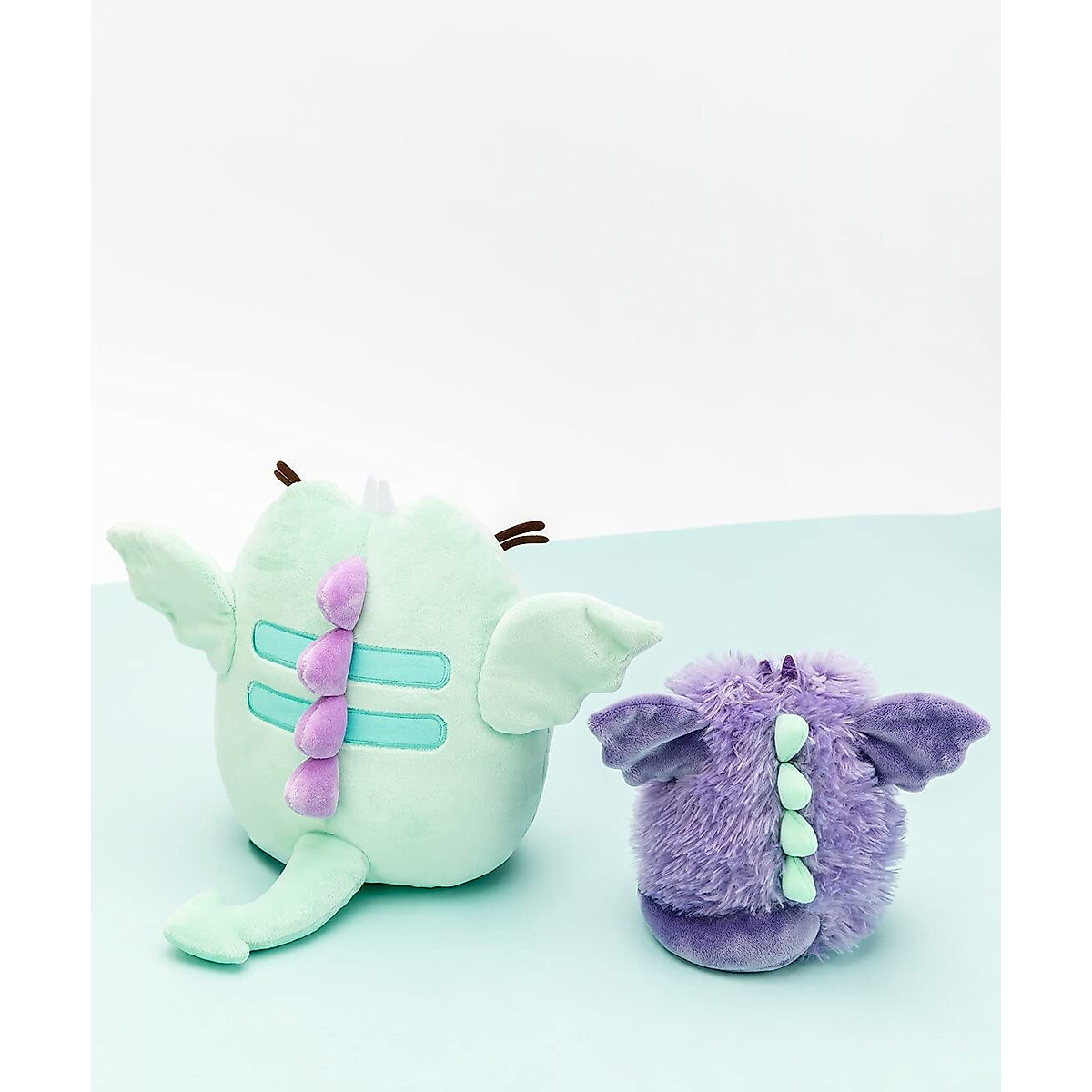 GUND Pusheen The Cat Grumpy Dragonsheen Plush, Dragon Stuffed Animal for Ages 8 and Up, Green/Purple, 9”