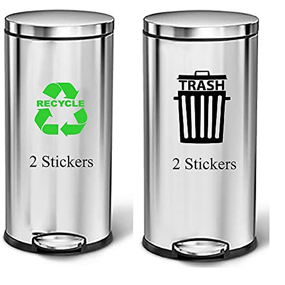 Transparent Recycle bin Trash bin Recycle Can Trash Can Transparent Vinyl Stickers Indoor Outdoor Use
