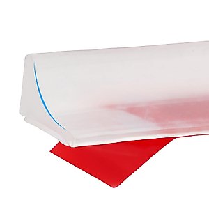 Duzzy 39 Inch Clear Shower Threshold Water Dam, Self-Adhesive Silicone Shower Water Guard Blocker Suitable for Bathroom and Kitchen