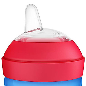 Philips AVENT My Grippy Spout Sippy Cup with Soft Spout and Leak-Proof Design, Blue/Green, 10oz, 2pk, SCF801/21