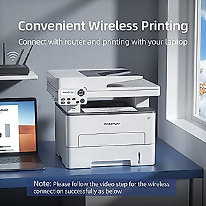 Pantum M7102DW Monochrome Wireless All-in-one ADF Multifunction Laser Printer, Auto Duplex, Copy＆Scan(W5G63B)