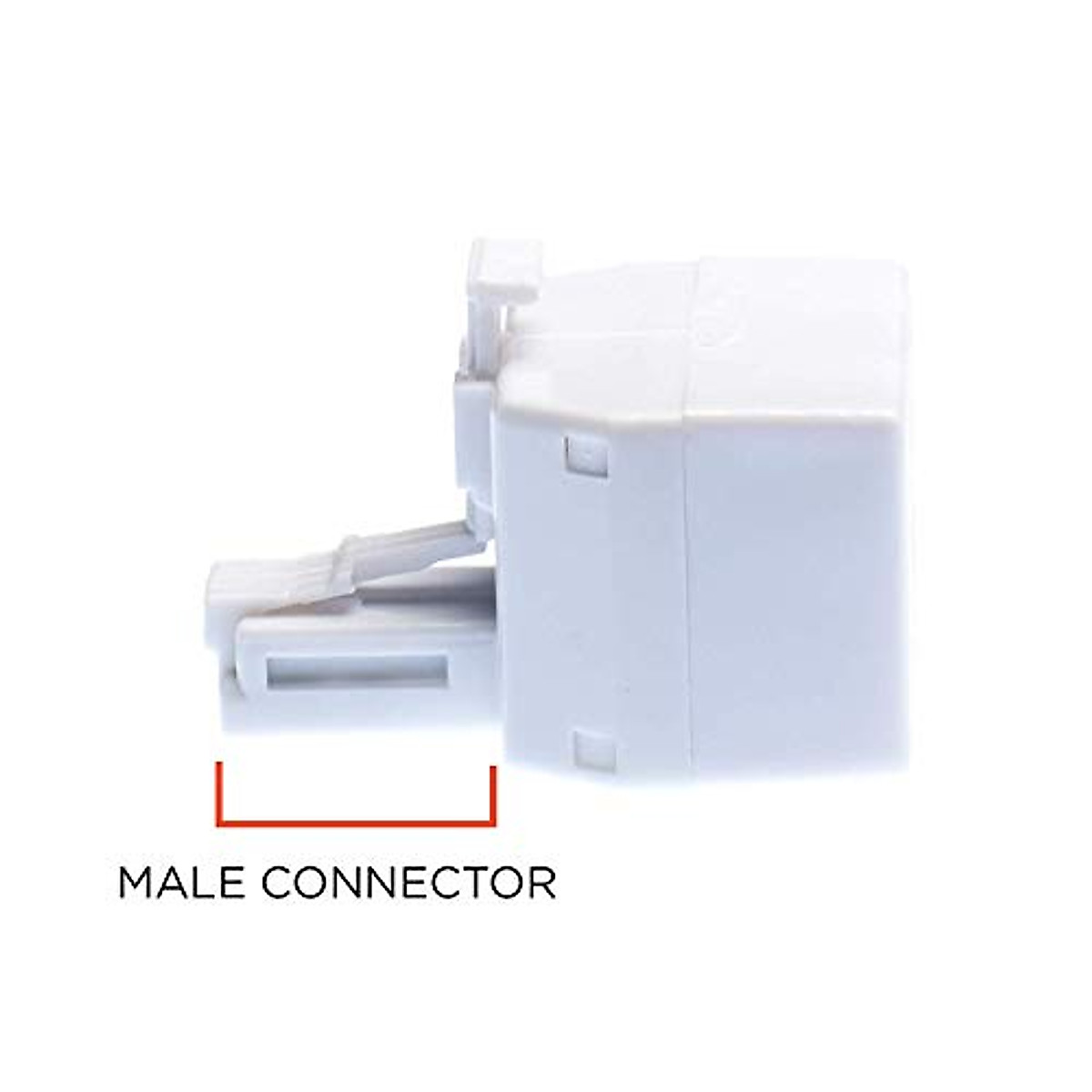 THE CIMPLE CO Duplex Jack Phone Wall Adapter - 1 Pack, White - 2-Way Phone Splitter (2 Lines) Wall Jack Phone RJ11 Adapter