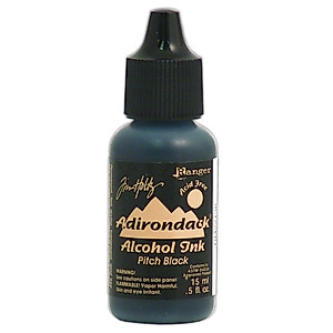 Tim Holtz-Ranger TIM22138 Alcohol Ink EARTHTONE Pitch Black .5OZ Bottle DYE