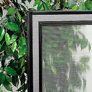 Global Industrial 48-1/4"W x 60" H Office Partition Panel with Partial Window, Gray