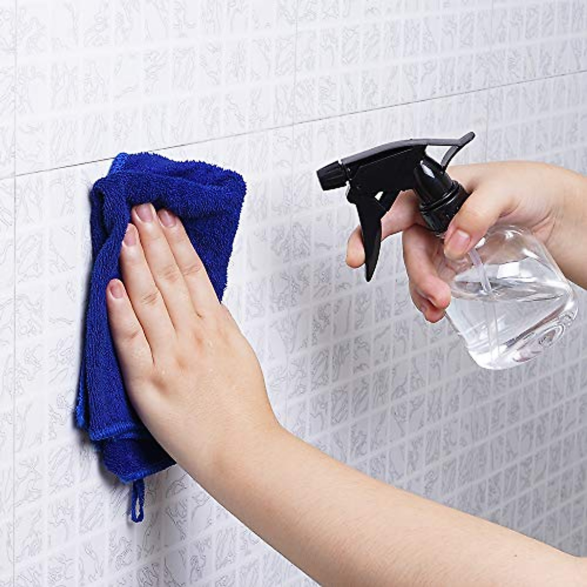 Spray Bottles, 8 Pcs 8oz Plastic Spray Bottles Durable Clear Empty Spray Bottles with Adjustable Spray Head for Plant Watering, Haircutting, Kitchen Cleaning, Alcohol Disinfection, Pet Cleaning.