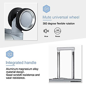 LING RUI 3 Piece Luggage Sets with TSA Approved, Lightweight Hard Shell Travel Large Rolling Checked Suitcases with Spinner Wheels (20/24/28), SILVER