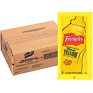 French's Classic Yellow Mustard Packets, 500 count - One 500 Count Individual Yellow Mustard Packets, Perfect Single-Serve Size for Delivery and Takeout Orders