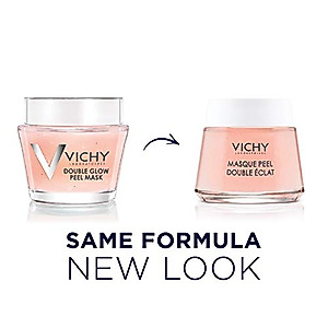 Vichy Mineral Double Glow Peel Face Mask with Exfoliating AHA Fruit Acids, Oil-Free Face Mask to Refine and Illuminate Skin, Paraben-Free