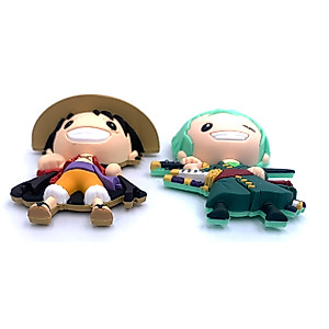 Monogram One Piece Monkey D. Luffy with Cape & Zoro 2 Piece 3D Foam Figure Magnet Set - Magnet for Refrigerators and Lockers