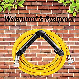 psqoong Garden Hose Holder, Water Hose Holder Wall Mount, Hose Hanger Holds Up to 125 ft Water Hose, Garden Hose Storage, Heavy Duty Hose Caddy, Hose Hook, Hose Organizer for Outside