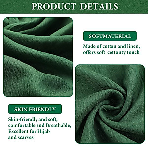 Patelai 9 Pieces Women Scarf Shawl Wrap Head Scarves Big Head Scarf Soft Linen Scarf, Candy Color