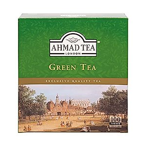 Ahmad Tea Green Tea, Green Tea Teabags 100 ct - Caffeinated & Sugar-Free