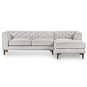 POLY & BARK Essex Right-Facing Sectional, Soho Grey