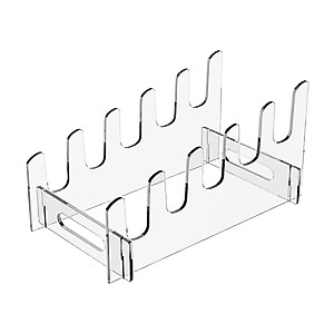 Shurhome Versatile Acrylic Serving Platter Stand Platter Storage Display Shelves Rack for Weddings and Banquets