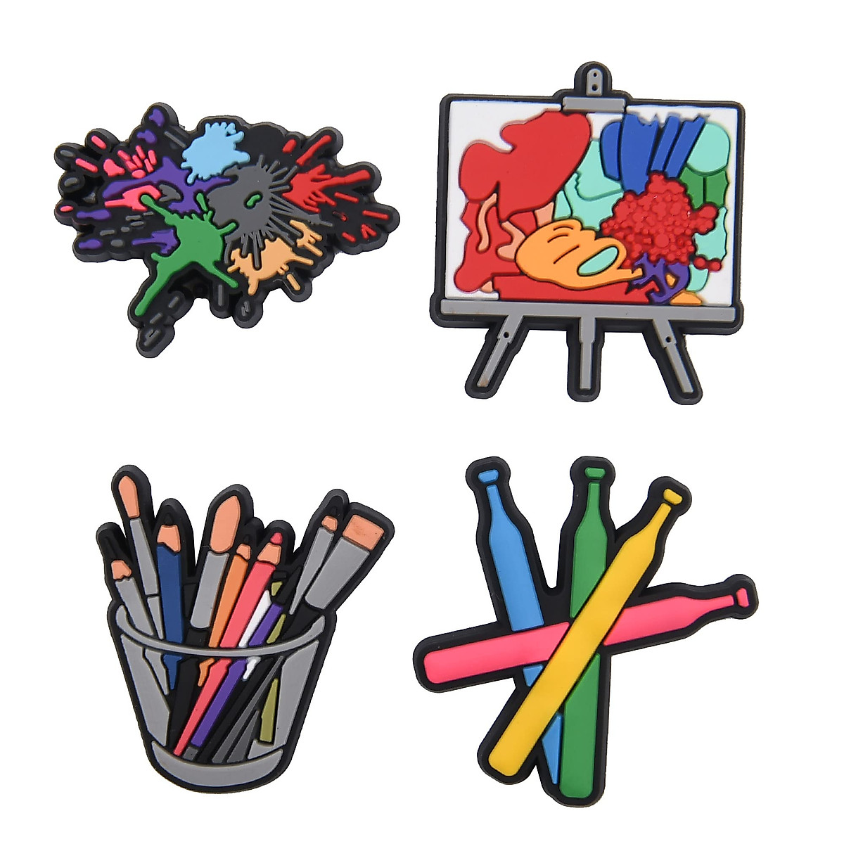 30 Pieces Sets Skull Face Shoe Cartoon Charms Horror Movie Anime Shoes Decorations Drawing Rainbow Shoes Accessories