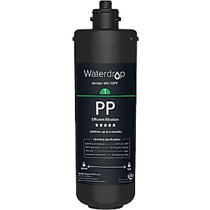 Waterdrop WD-10PP Under Sink Water Filter, Replacement for Waterdrop TSA & TSB &TSB-CM 3-stage Under Sink Water Filter System