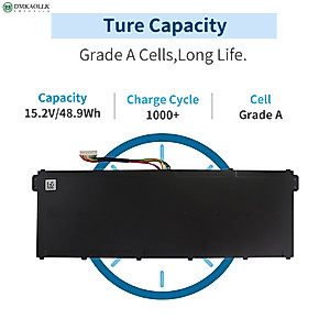 DMKAOLLK AC14B3K Battery for Acer Chromebook 15 CB3-531 CB3-531-C4A5 CB5-571 CB3-111 C810 C910 Aspire R5-571TG R5-571TG-7229 Spin 3 SP513 SP513-51-55ZR Aspire E15 ES1-512 KT00403032