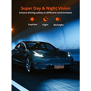 4K Dash Cam Front and Rear with WiFi - Kingslim D2 Pro 4K Front and 1080P Rear Dual Dash Cam for Cars, Dashboard Camera with Night Vision and Parking Monitor, Black, 256GB Supported[Upgraded Version]