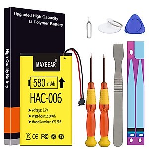 MAXBEAR HAC-006 Battery, (Upgraded) 580mAh Replacement Battery for Nintendo HAC-015 HAC-016 HAC-A-JCL-C0 HAC-A-JCR-C0 Nintendo Switch Controller Battery with Repair Tool Kit